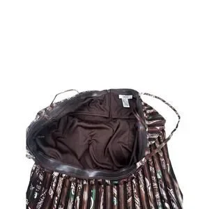 Cache | Dresses | Cach Womens Chocolate Brown Sheer Overlay Pleated ...